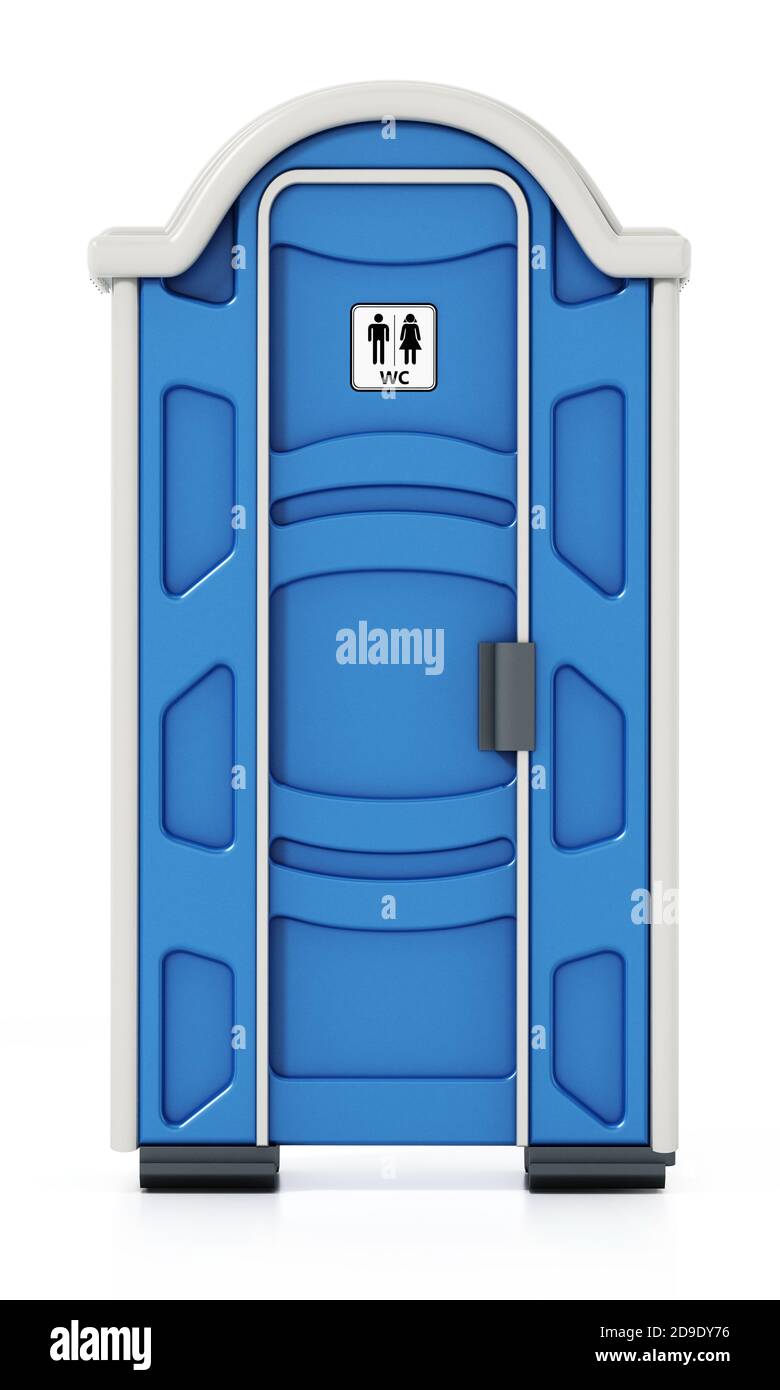Portable WC isolated on white background. 3D ill.ustration Stock Photo ...