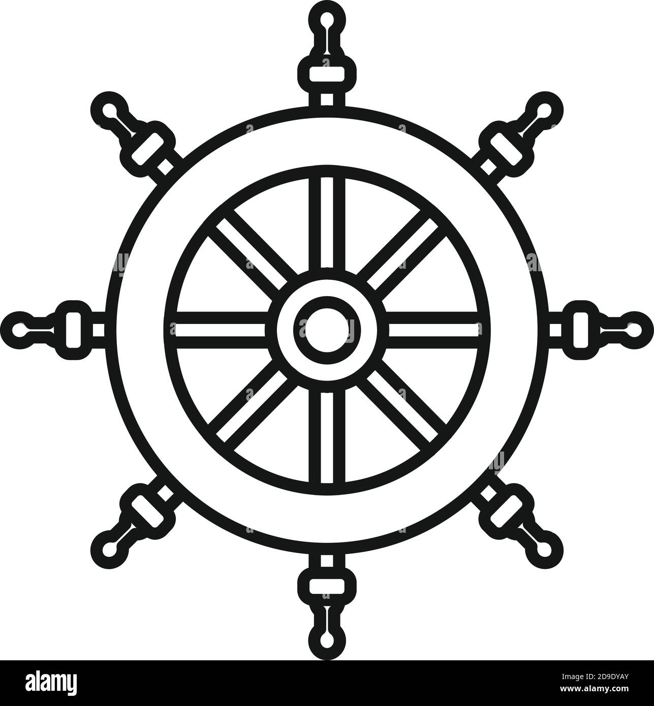 Cruise steering wheel icon, outline style Stock Vector Image & Art - Alamy