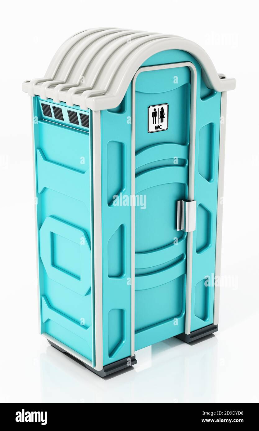 Portable WC isolated on white background. 3D illustration Stock Photo ...