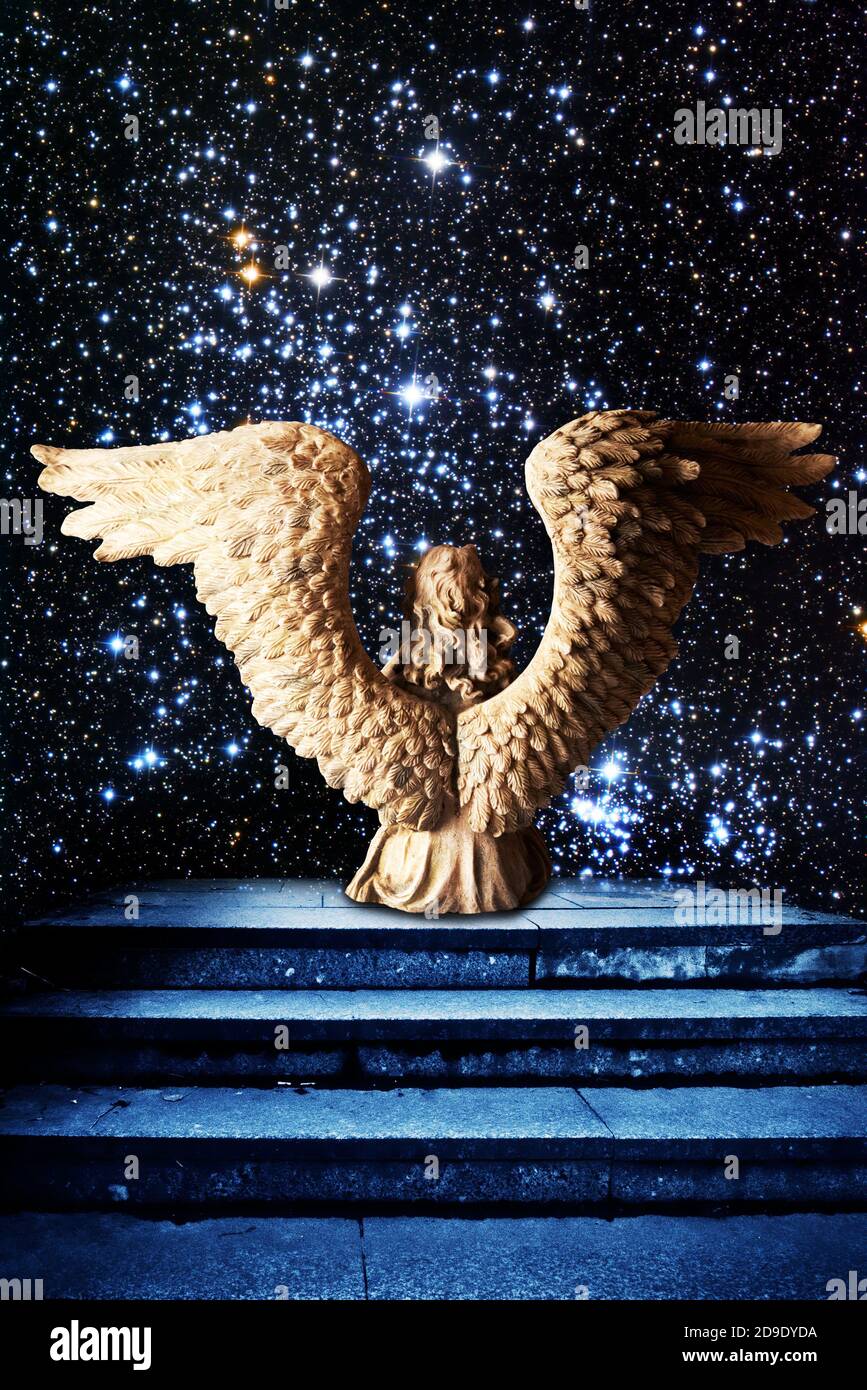 Angel sitting on stairs hi-res stock photography and images - Alamy
