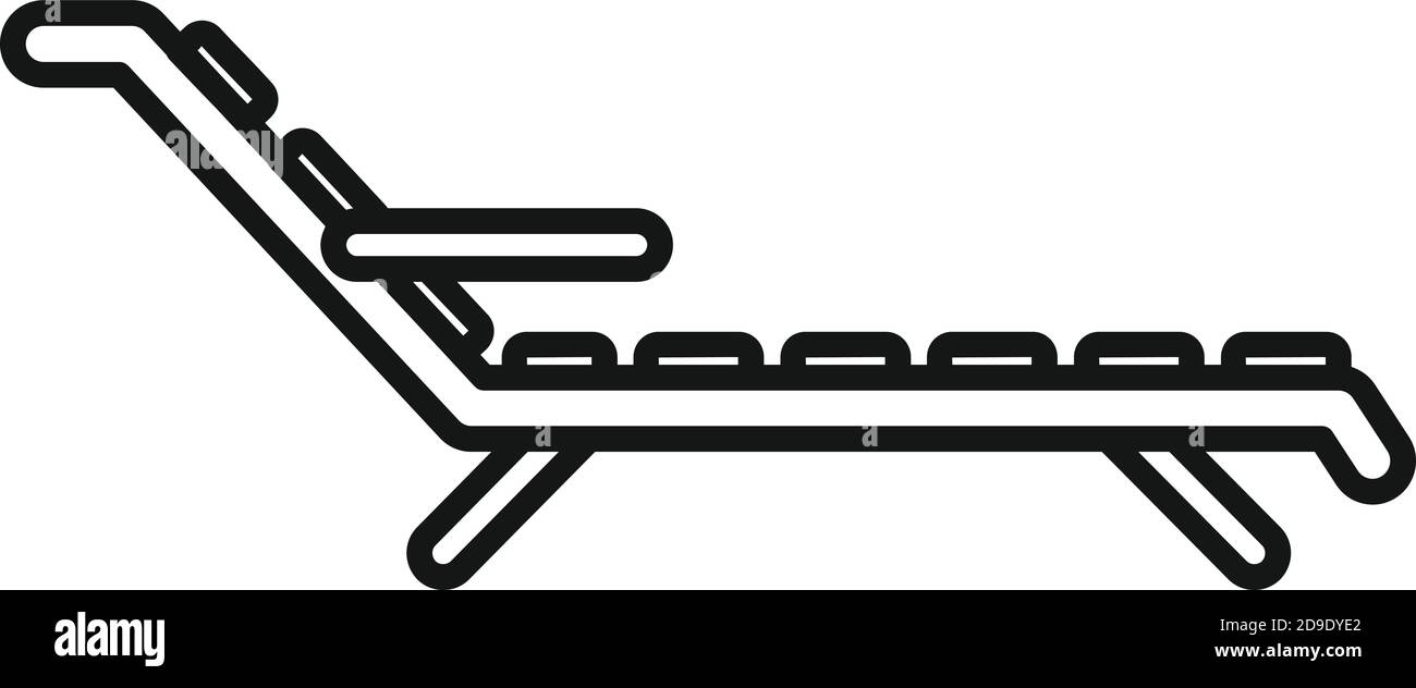 Cruise beach chair icon, outline style Stock Vector Image & Art - Alamy