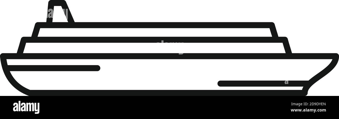 Ocean liner icon, outline style Stock Vector Image & Art - Alamy