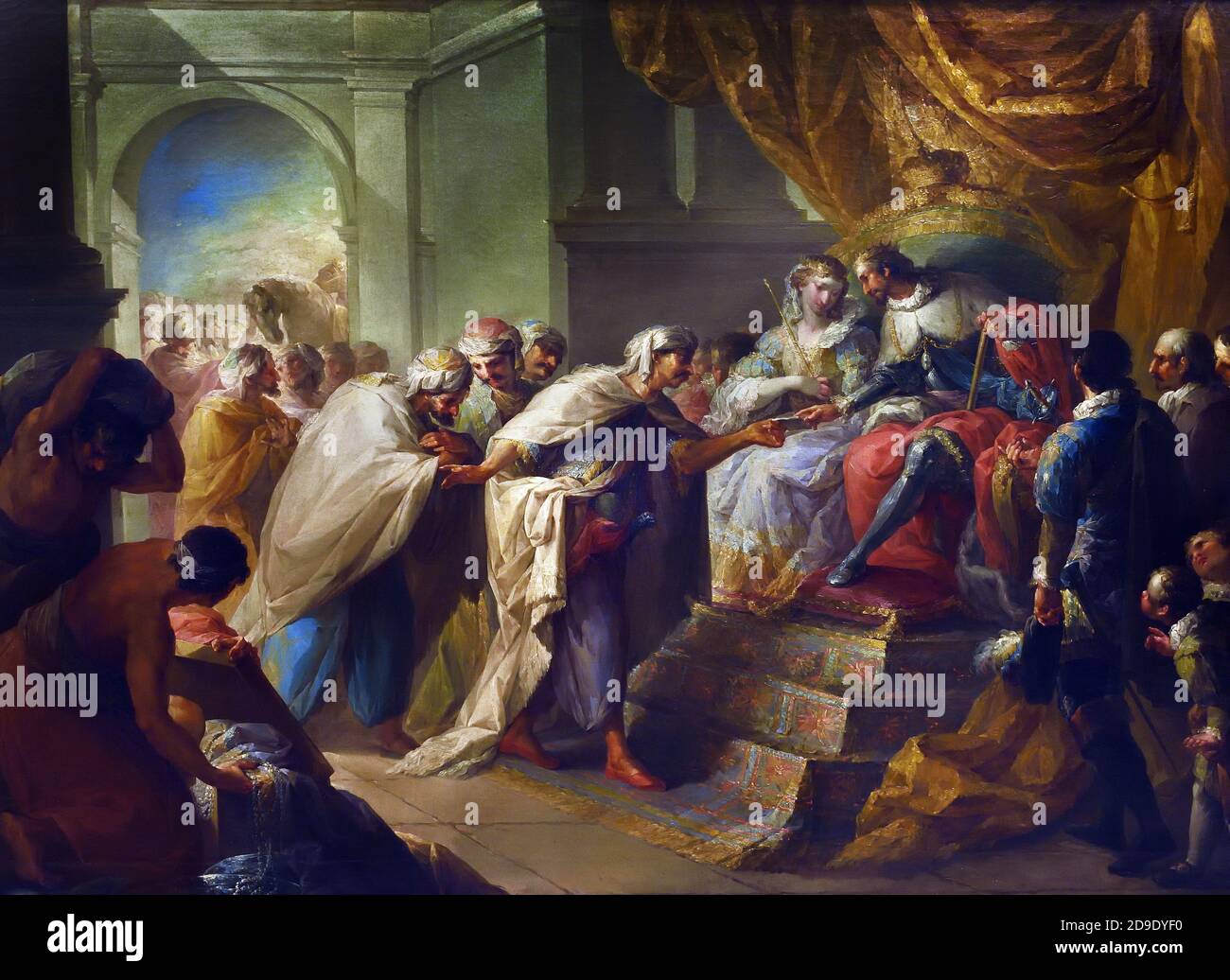 The Catholic Monarchs of Spain receiving the embassy of the king of Fez ...