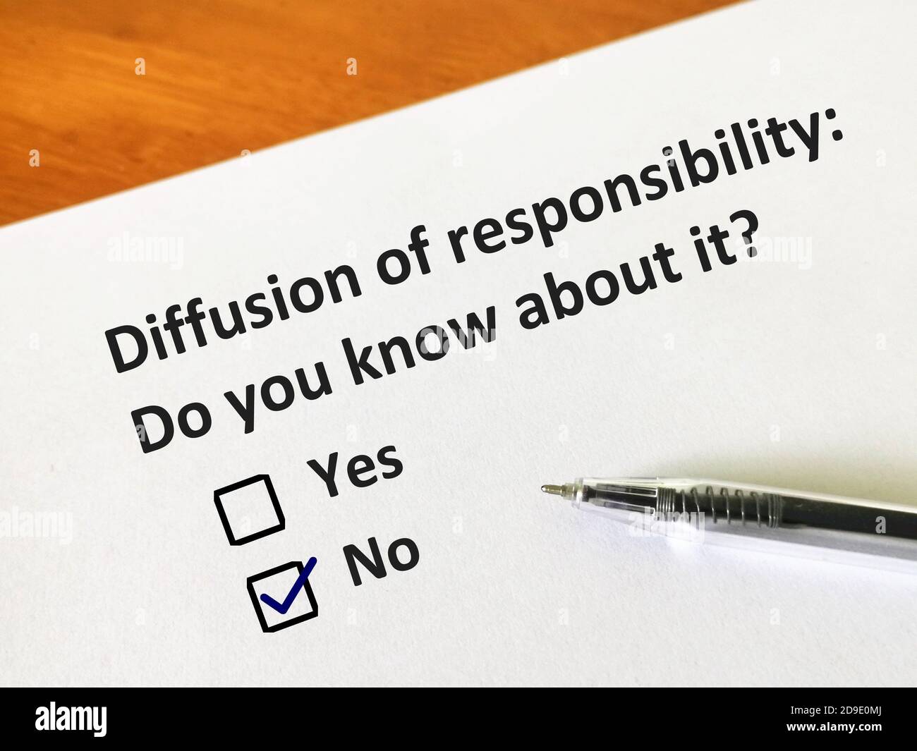 One person is answering question about diffusion of responsibility. The ...