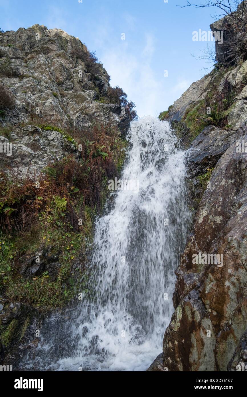 Waterfall at Carding Mill Valley, Shropshire Stock Photo - Alamy