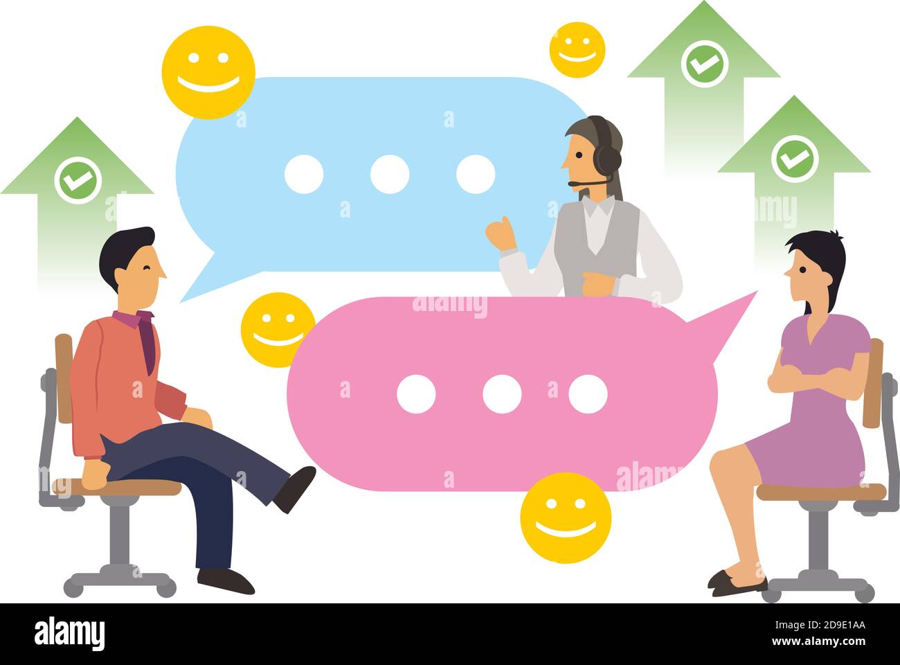 Telemarketer hotline operator advises client, online global technical ...