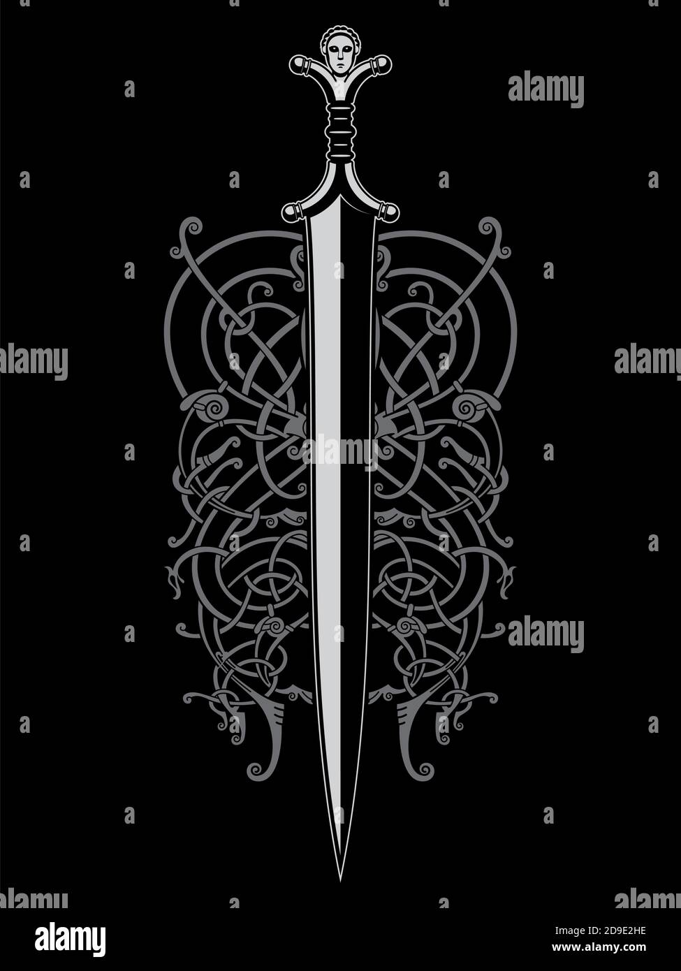 Celtic Sword And Shield Tattoo