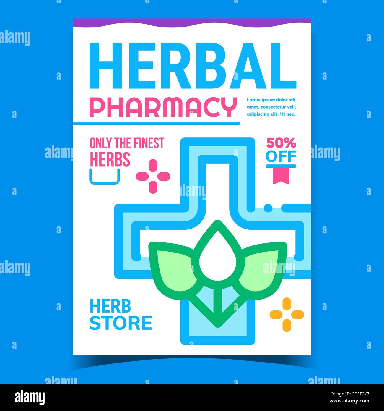 Herbal Pharmacy Creative Promotion Banner Vector Stock Vector Image ...