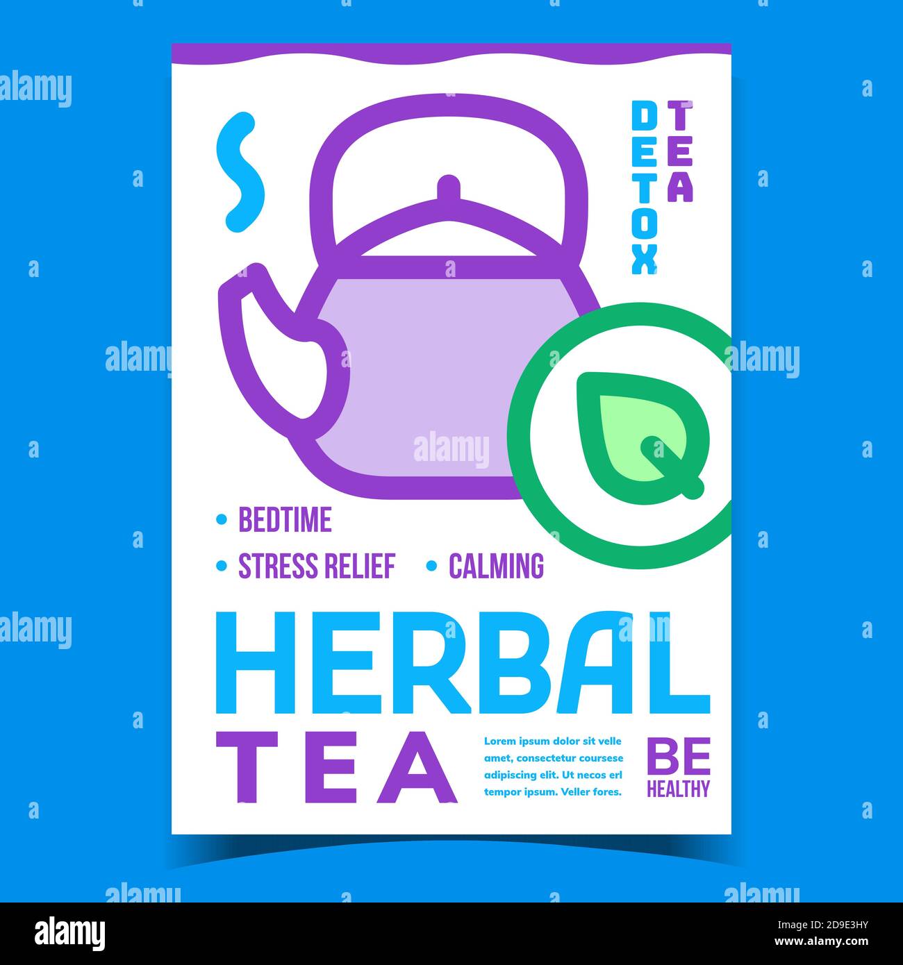 Herbal Tea Drink Creative Promo Banner Vector Stock Vector Image & Art ...