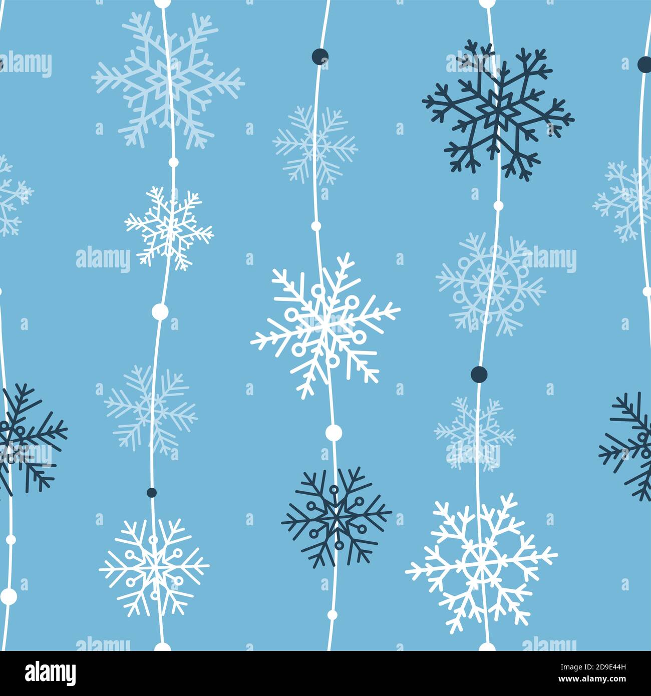 Snowflakes seamless pattern, vector illustration Stock Vector Image & Art - Alamy