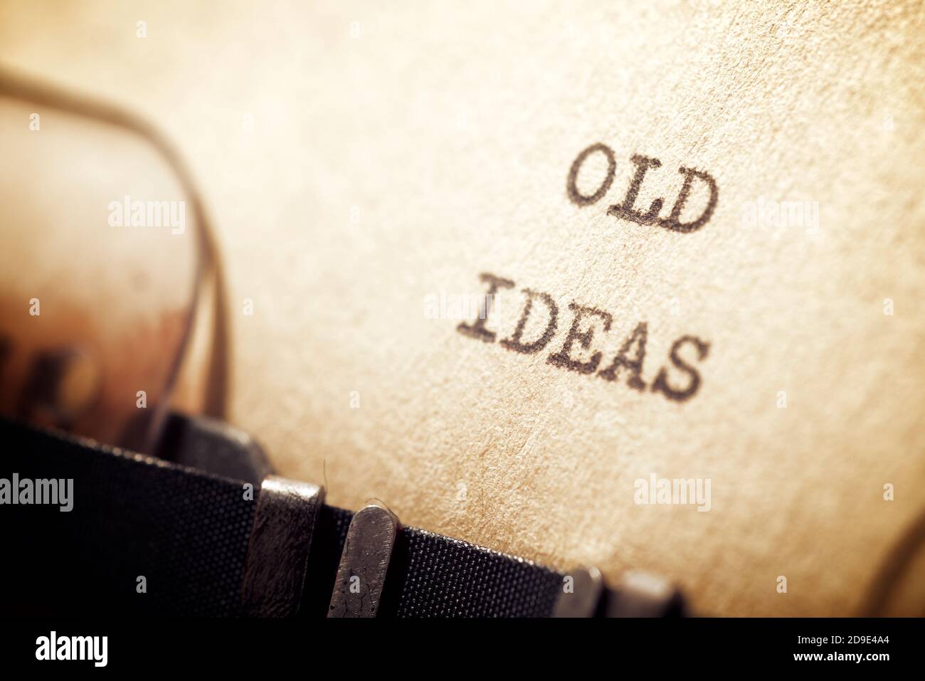 Old ideas phrase written with a typewriter Stock Photo - Alamy