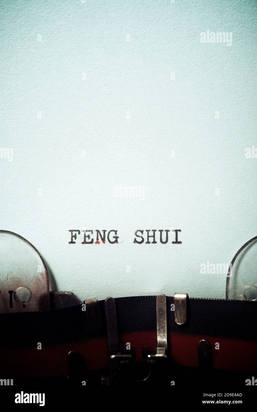 Feng Shui phrase written with a typewriter Stock Photo - Alamy