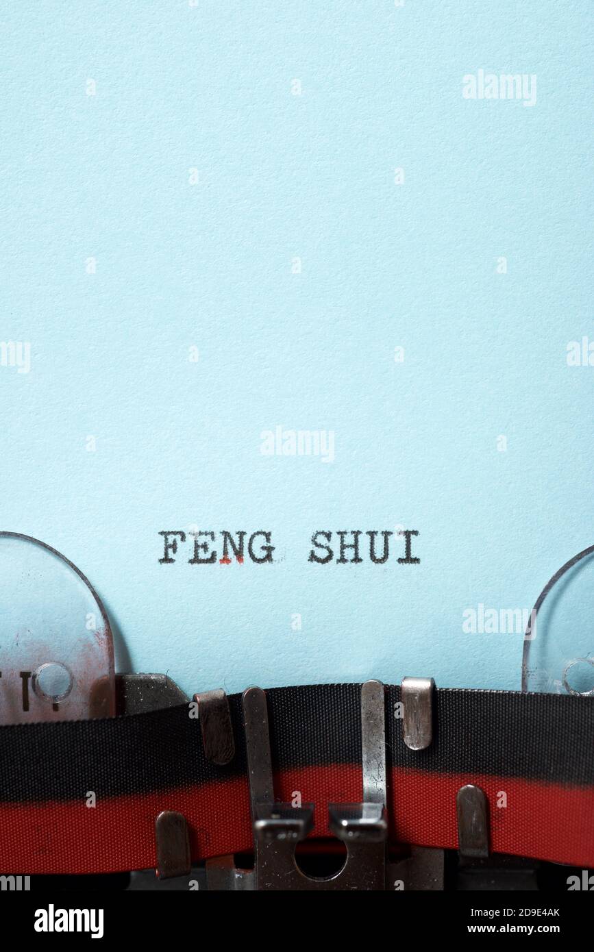 Feng Shui phrase written with a typewriter Stock Photo - Alamy
