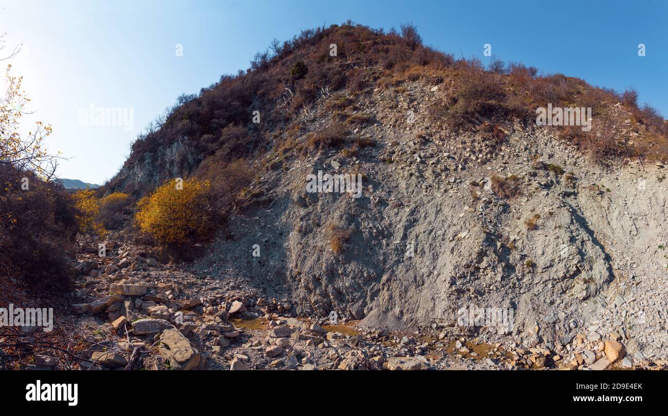 Dried river in a mountain gorge Stock Photo - Alamy