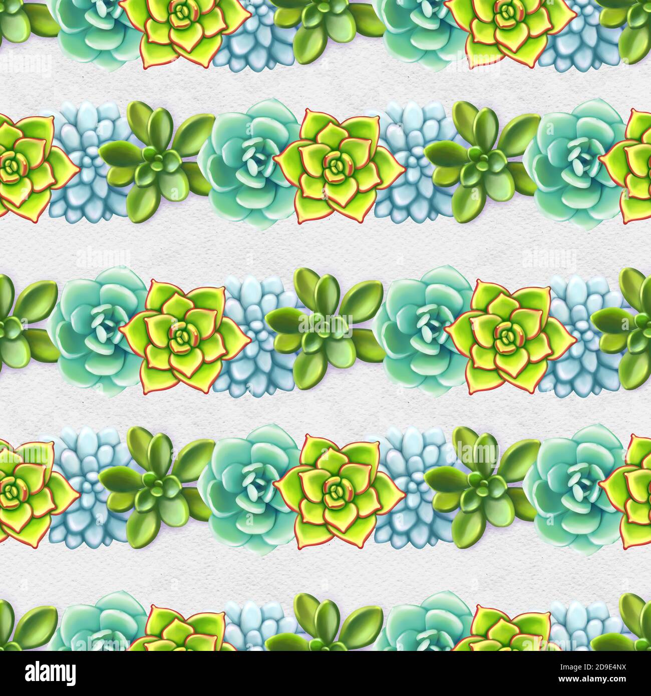 Seamless pattern with succulents. Beautiful floral print Stock Photo ...