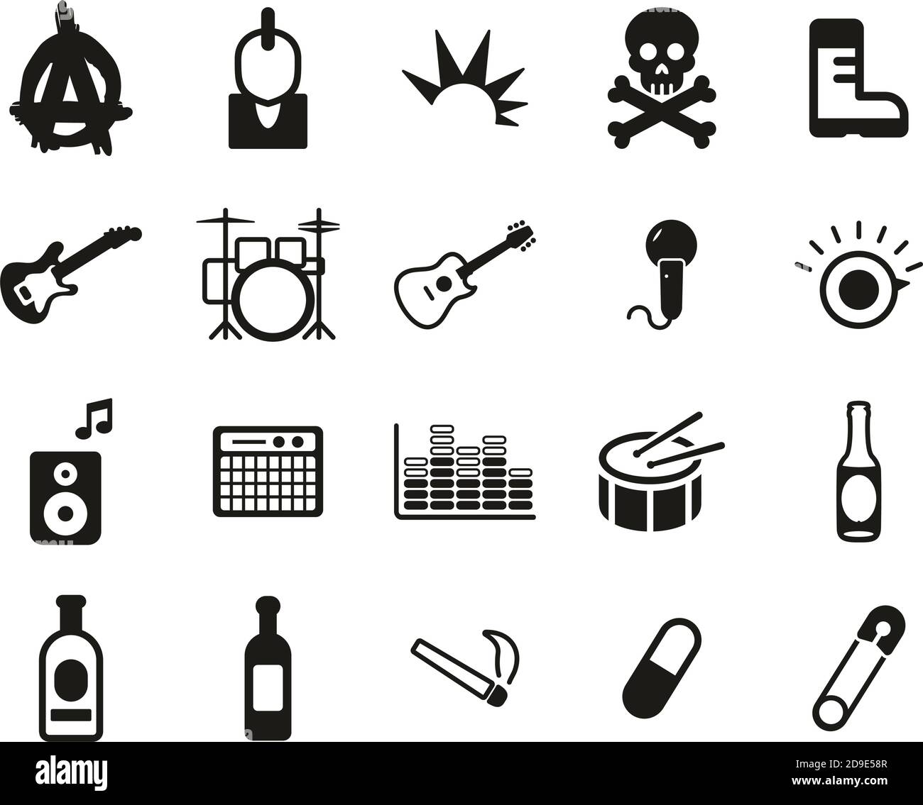 Punk anarchy icon vector vectors hi-res stock photography and images ...