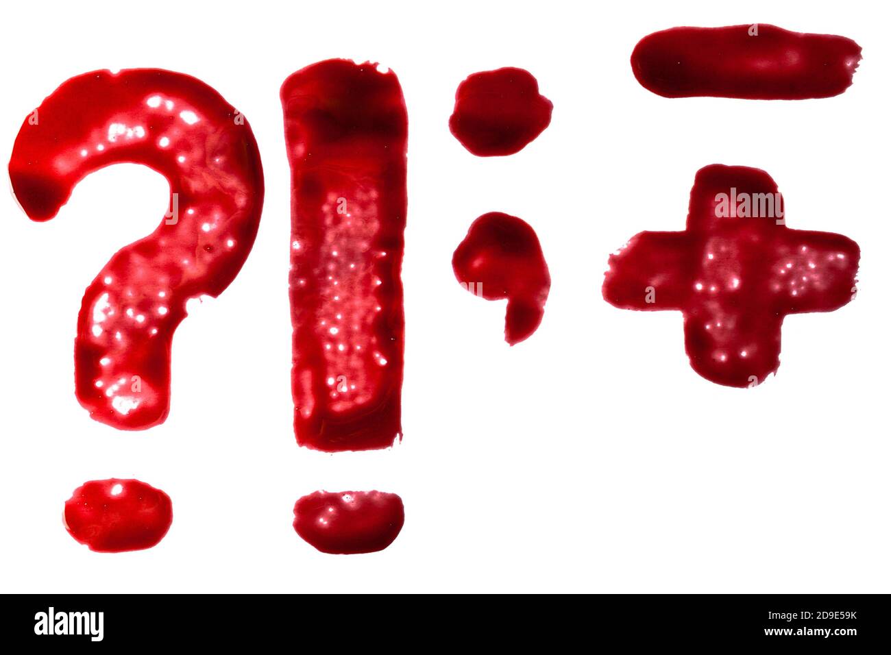 Question mark in blood Cut Out Stock Images & Pictures - Alamy