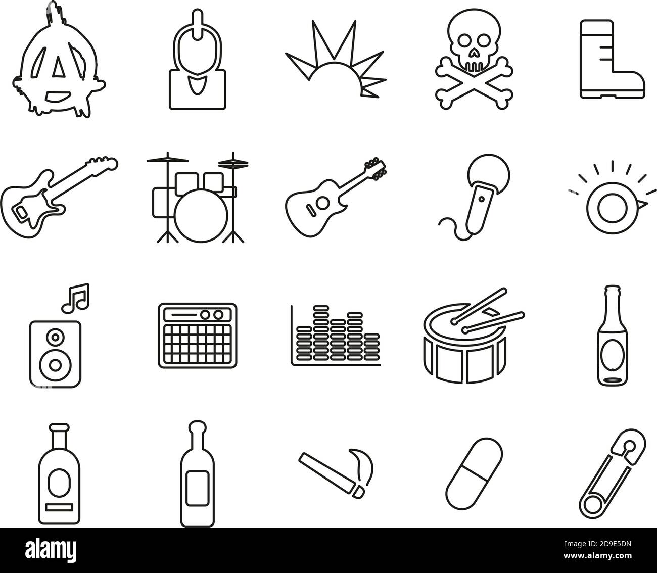 Punk anarchy icon vector vectors Stock Vector Images - Alamy
