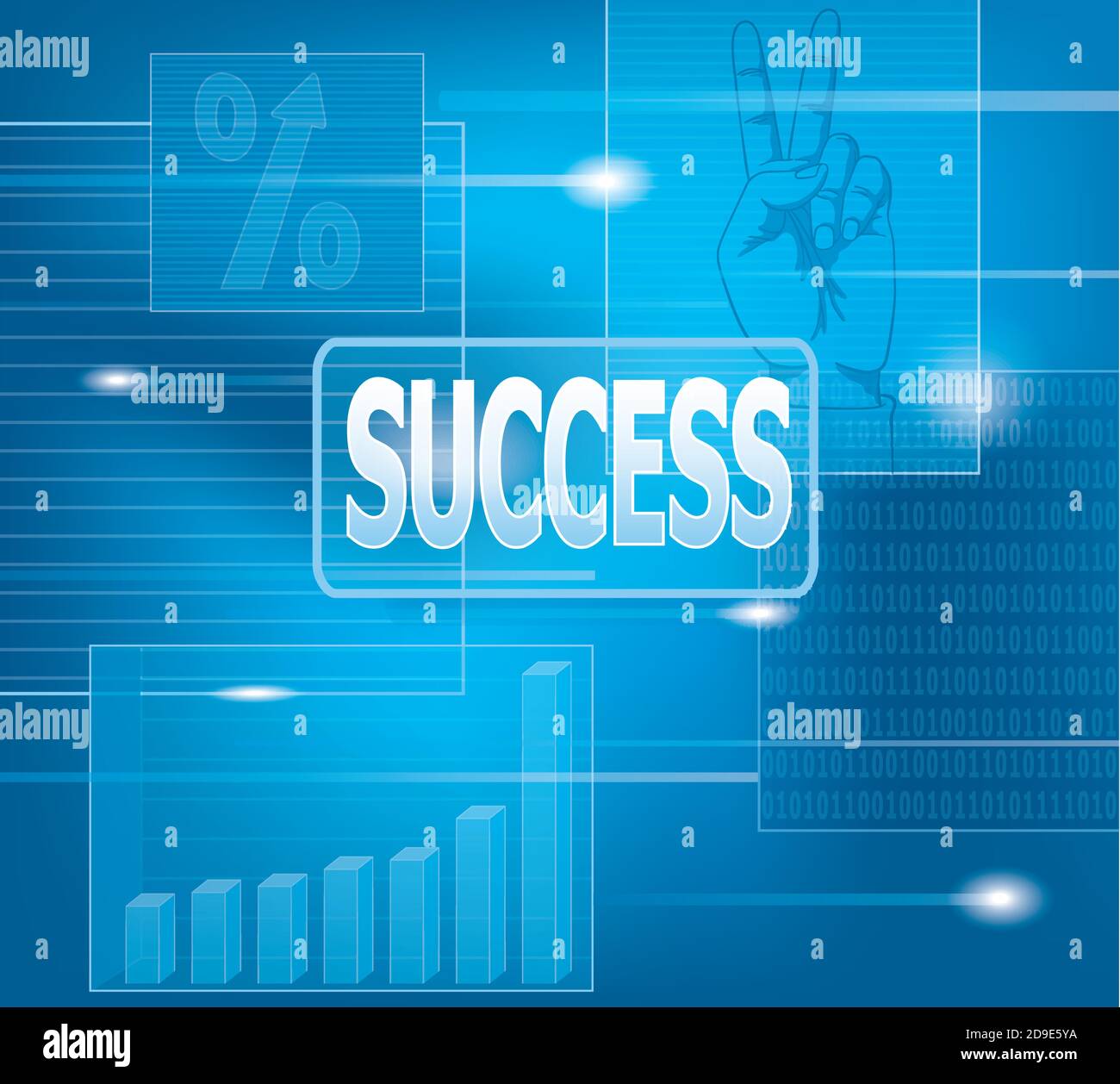 Vector illustration of a touch screen in which there is a key with the ...