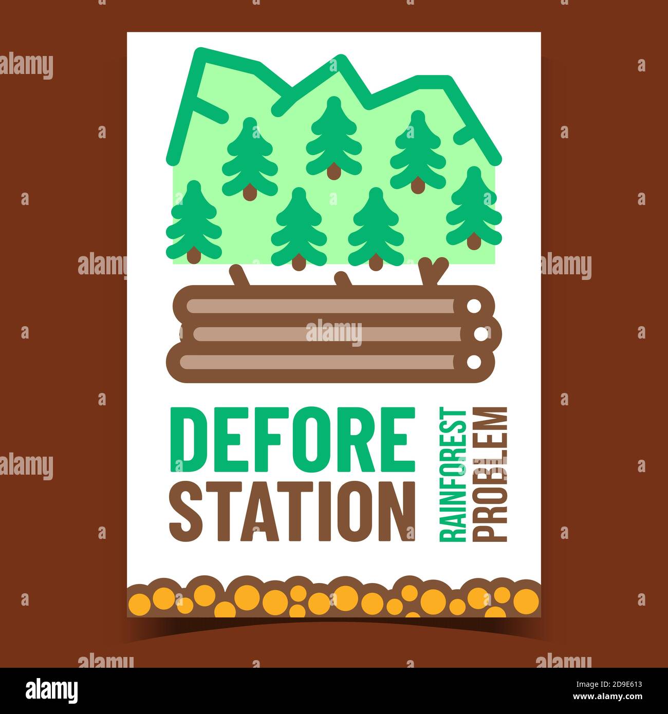 Deforestation rainforest logging Stock Vector Images - Alamy