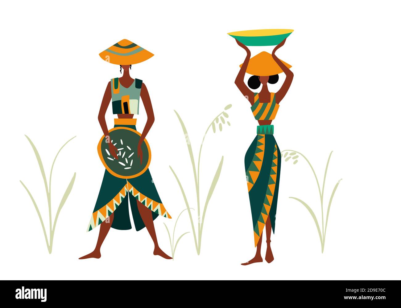 Asian woman farm Stock Vector Images - Alamy