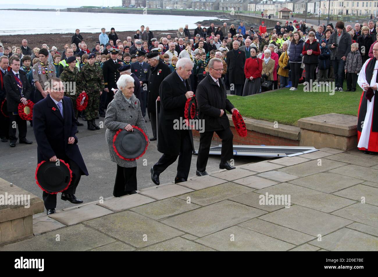 Troon, Ayrshire, Scotland, UK .Remembrance Service and parade Stock ...