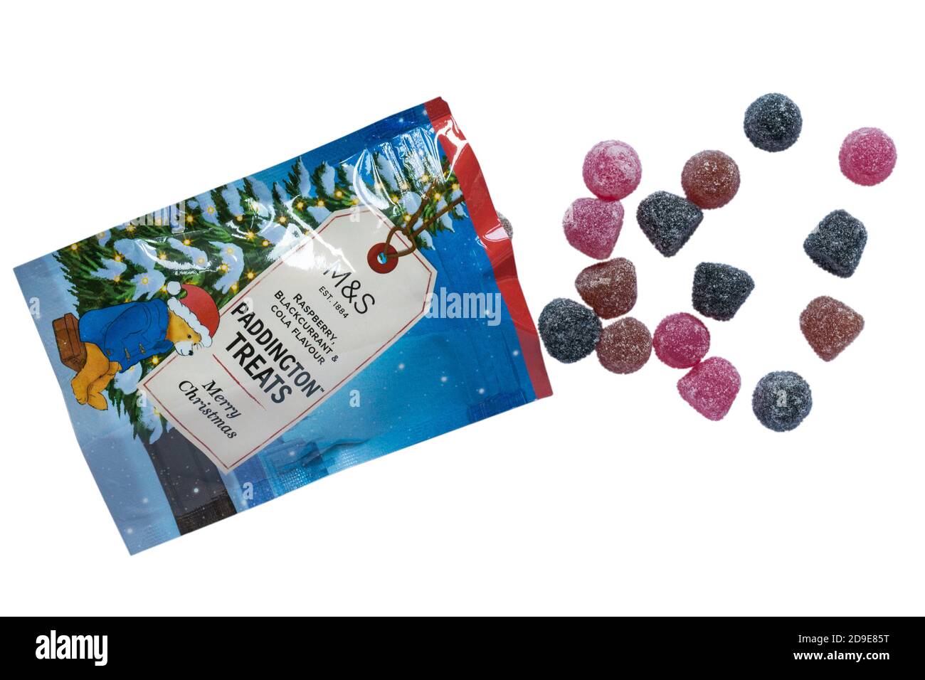 packet of M&S raspberry, blackcurrant & cola flavour Paddington Treats ...