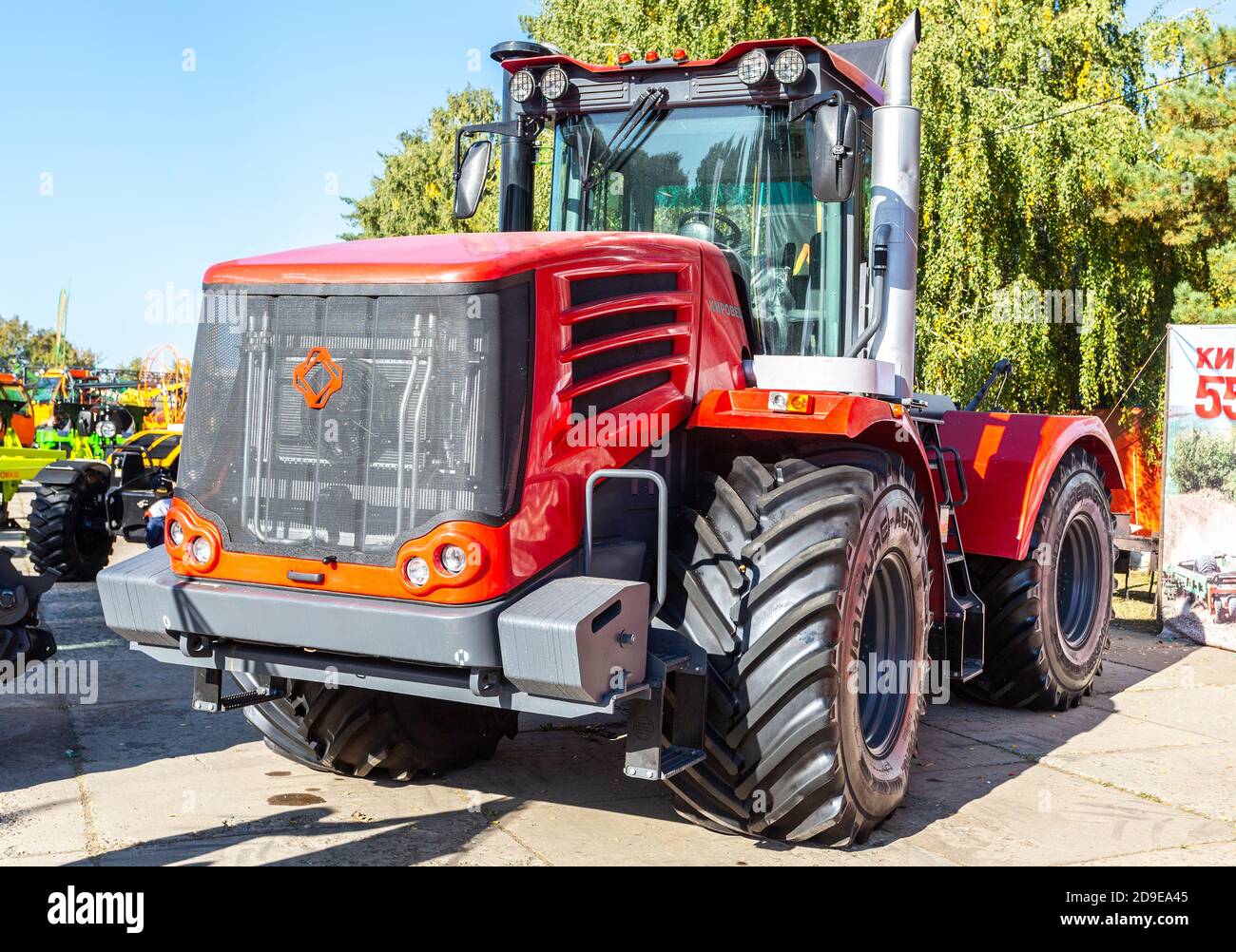 Samara, Russia - September 23, 2017: Modern agricultural wheeled ...