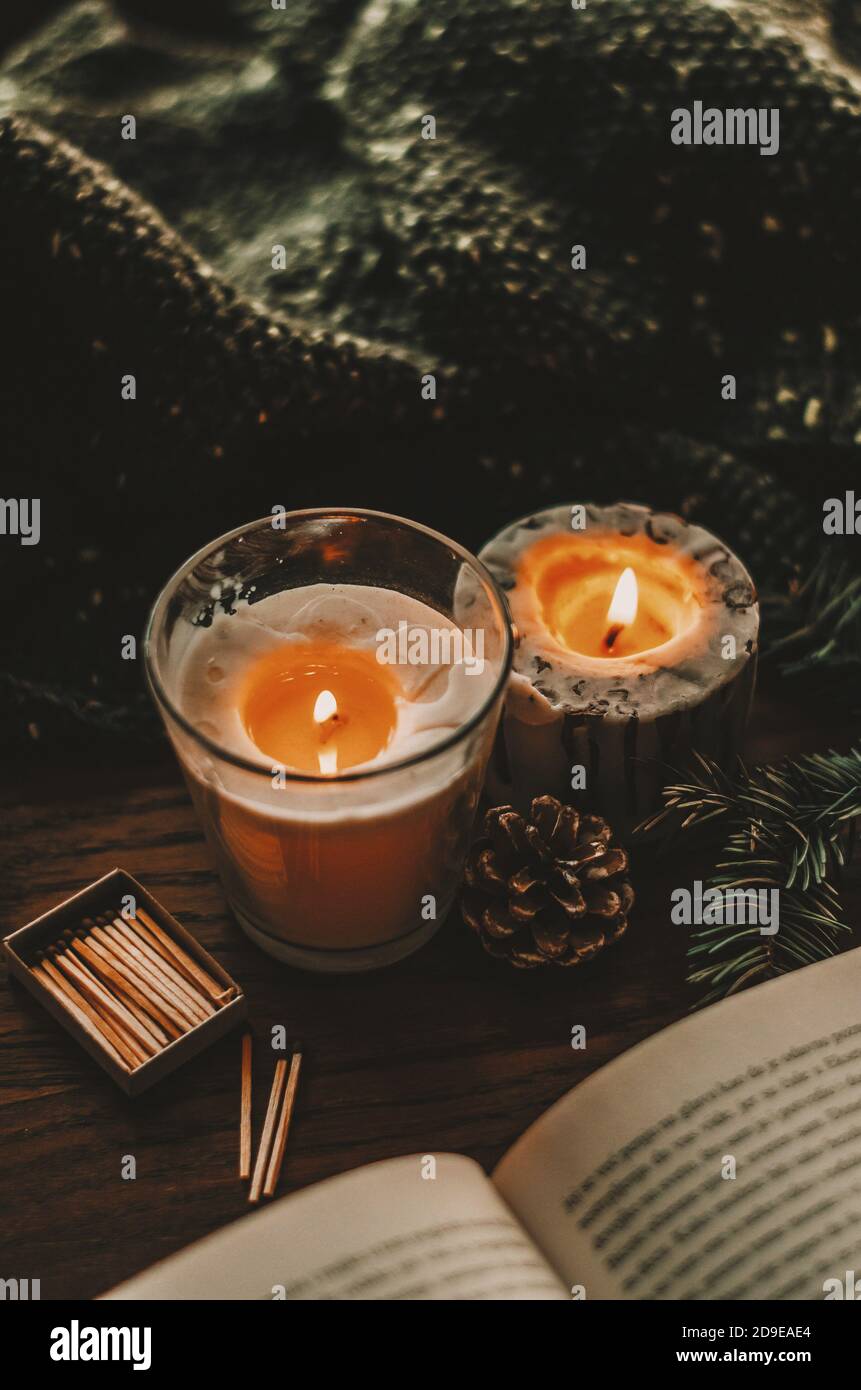Two candles hi-res stock photography and images - Alamy
