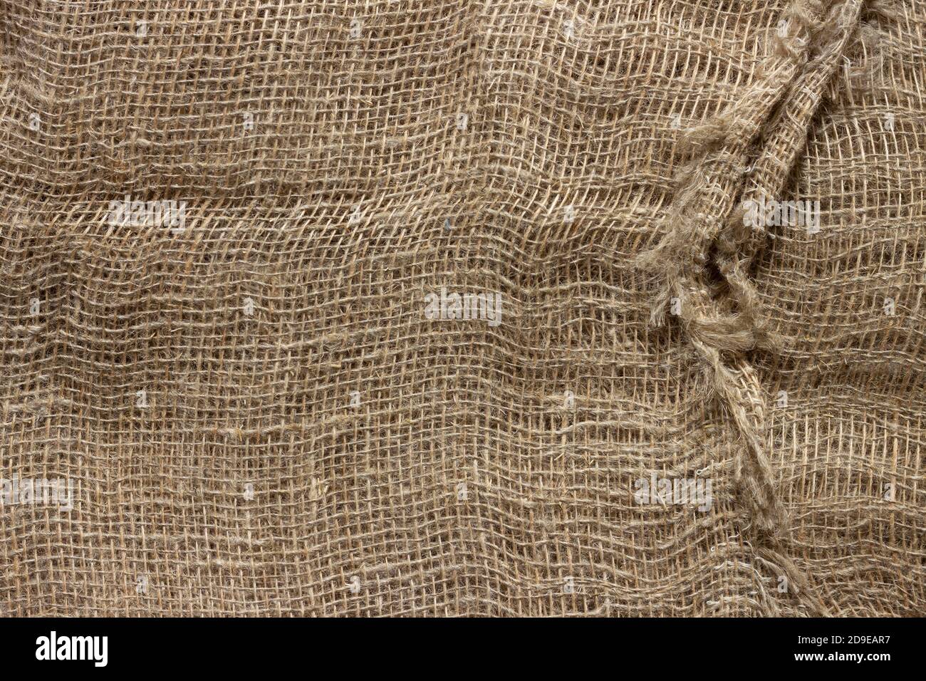 Texture of crumpled natural burlap close-up Stock Photo - Alamy