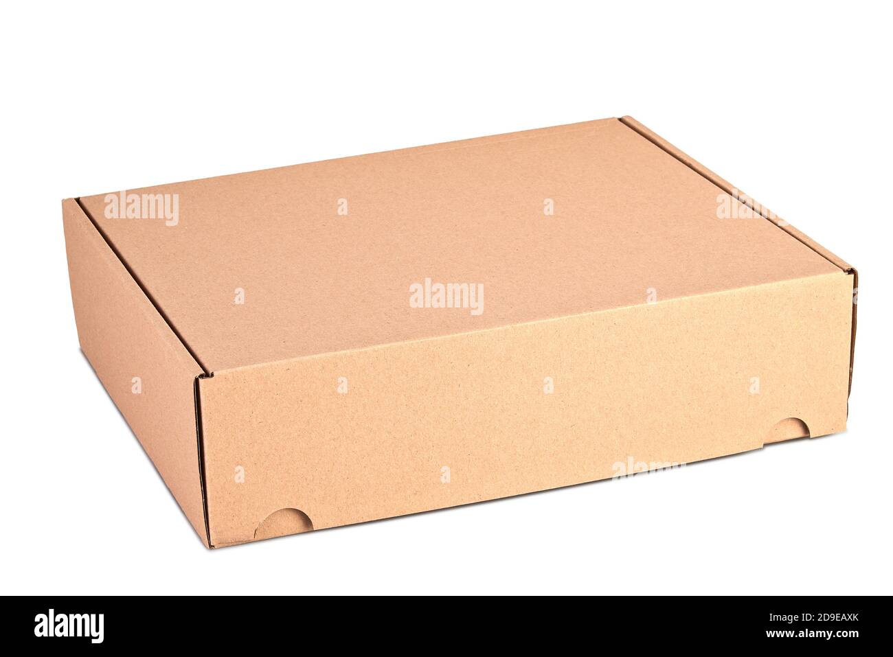 Closed card delivery Box ready for shipping isolated on white Stock ...