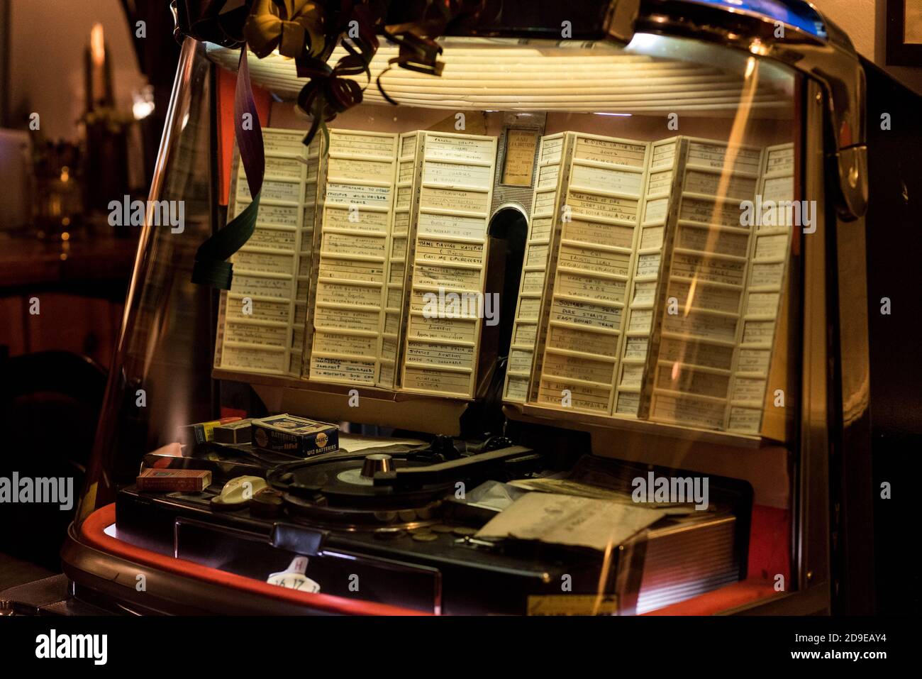 Jukebox in village's bar Stock Photo - Alamy