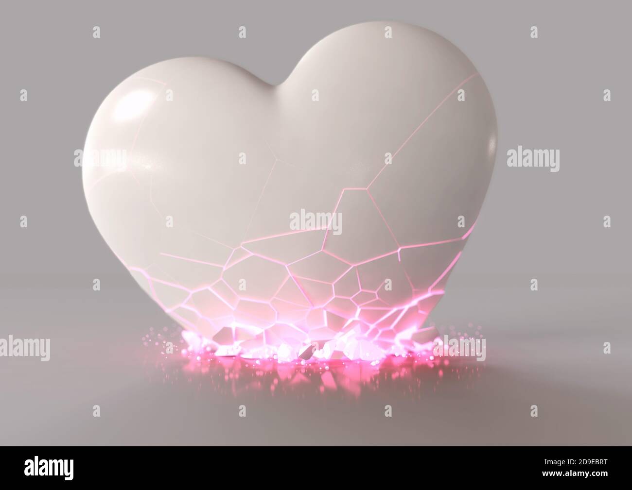 Glowing pink heart hi-res stock photography and images - Alamy
