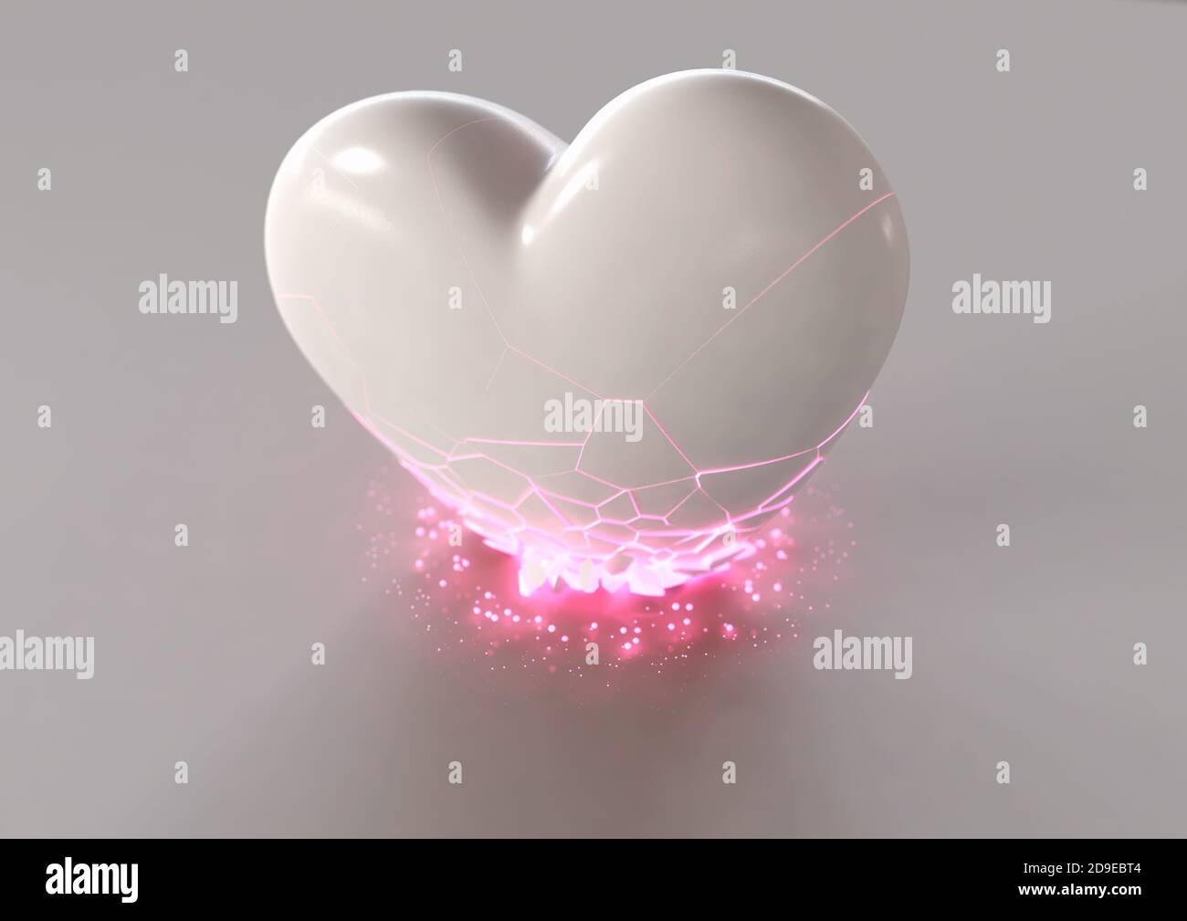 Glowing pink heart hi-res stock photography and images - Alamy