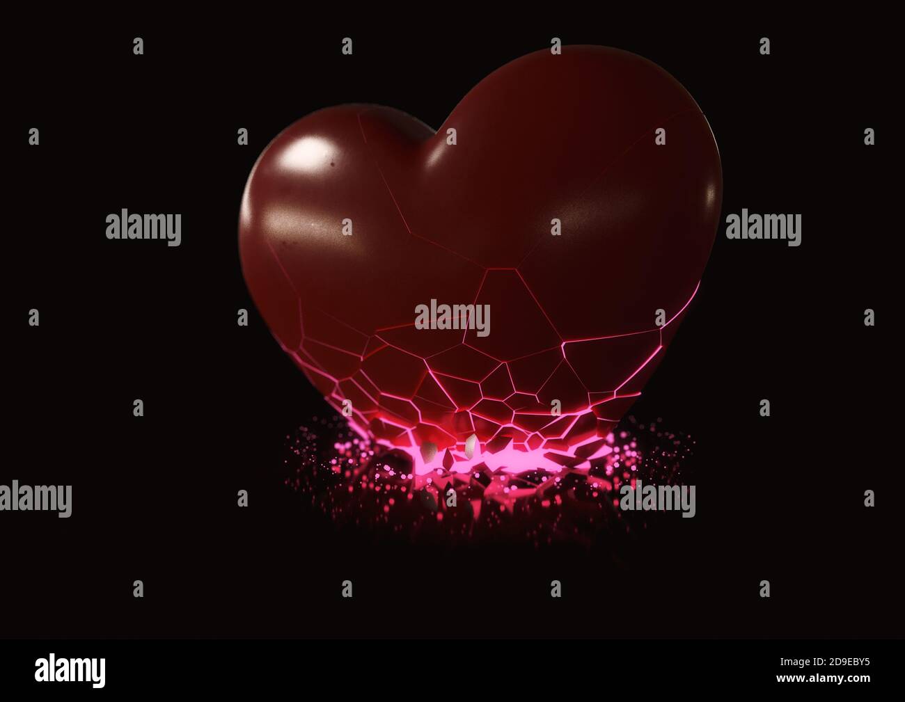 Glowing pink heart hi-res stock photography and images - Alamy