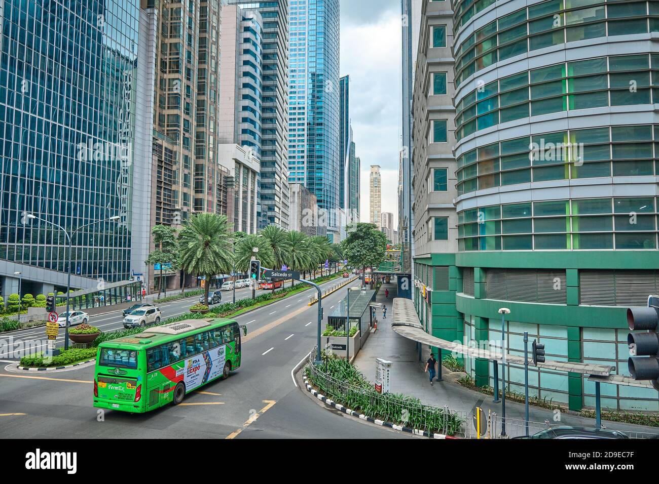 Manila, Philippines - Feb 02, 2020: streets of Makati city during ...
