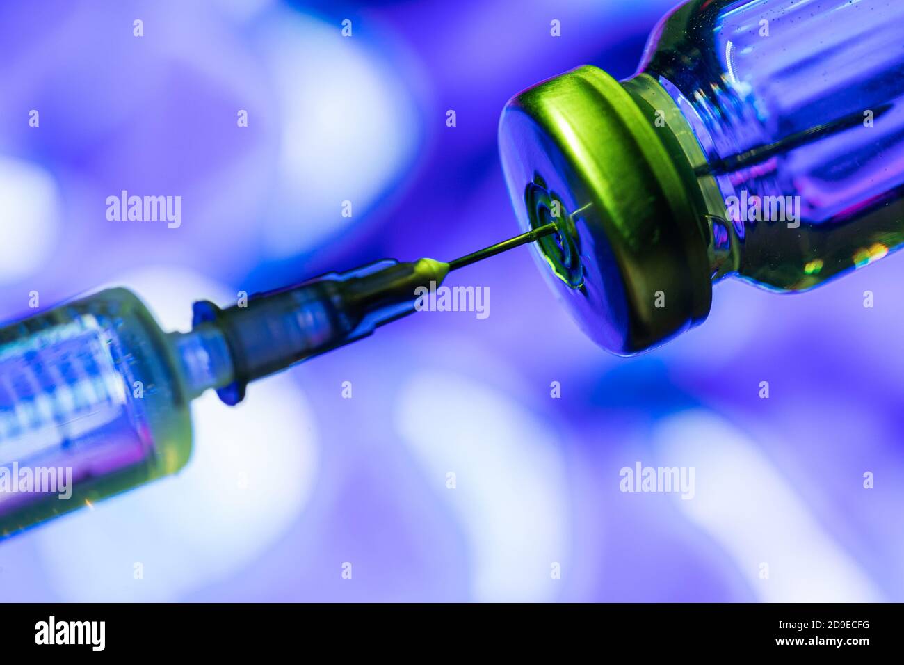 Vaccine vial dose flu shot drug needle syringe,medical concept ...