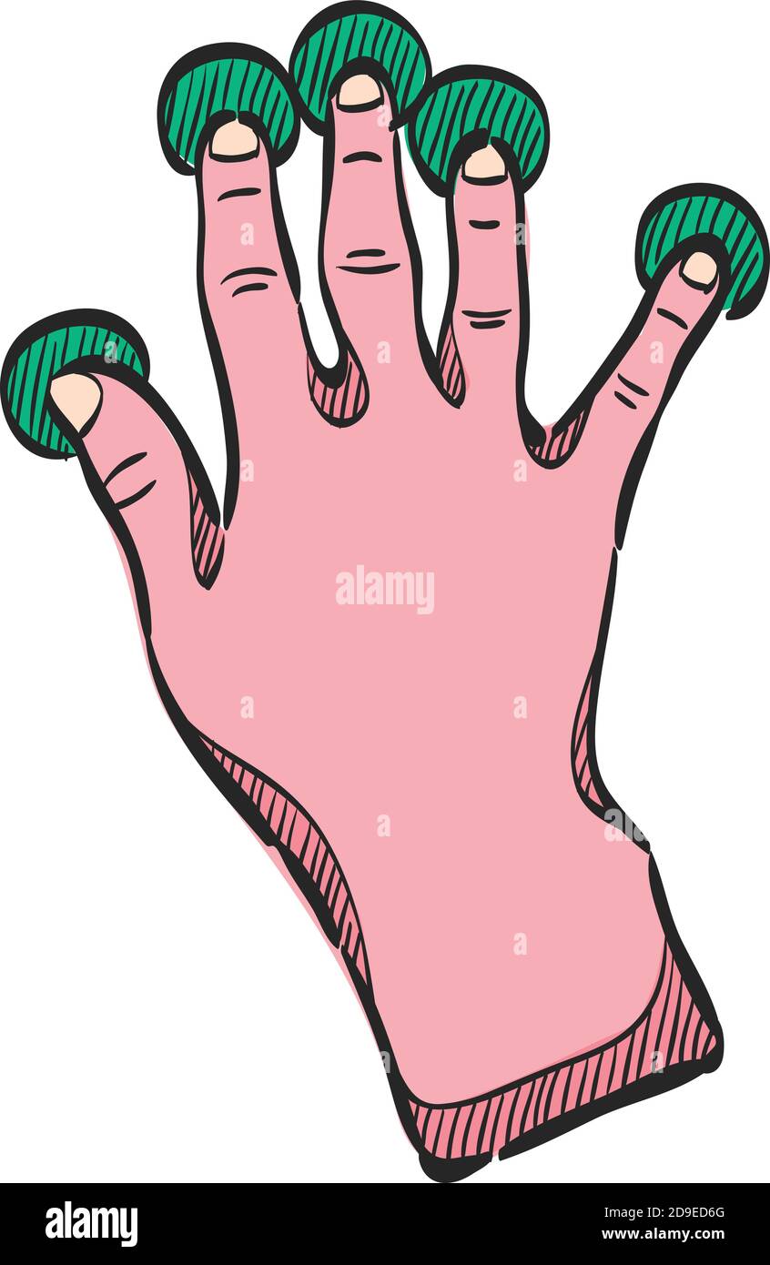 Finger gesture icon in color drawing. Gadget touch pad display ...