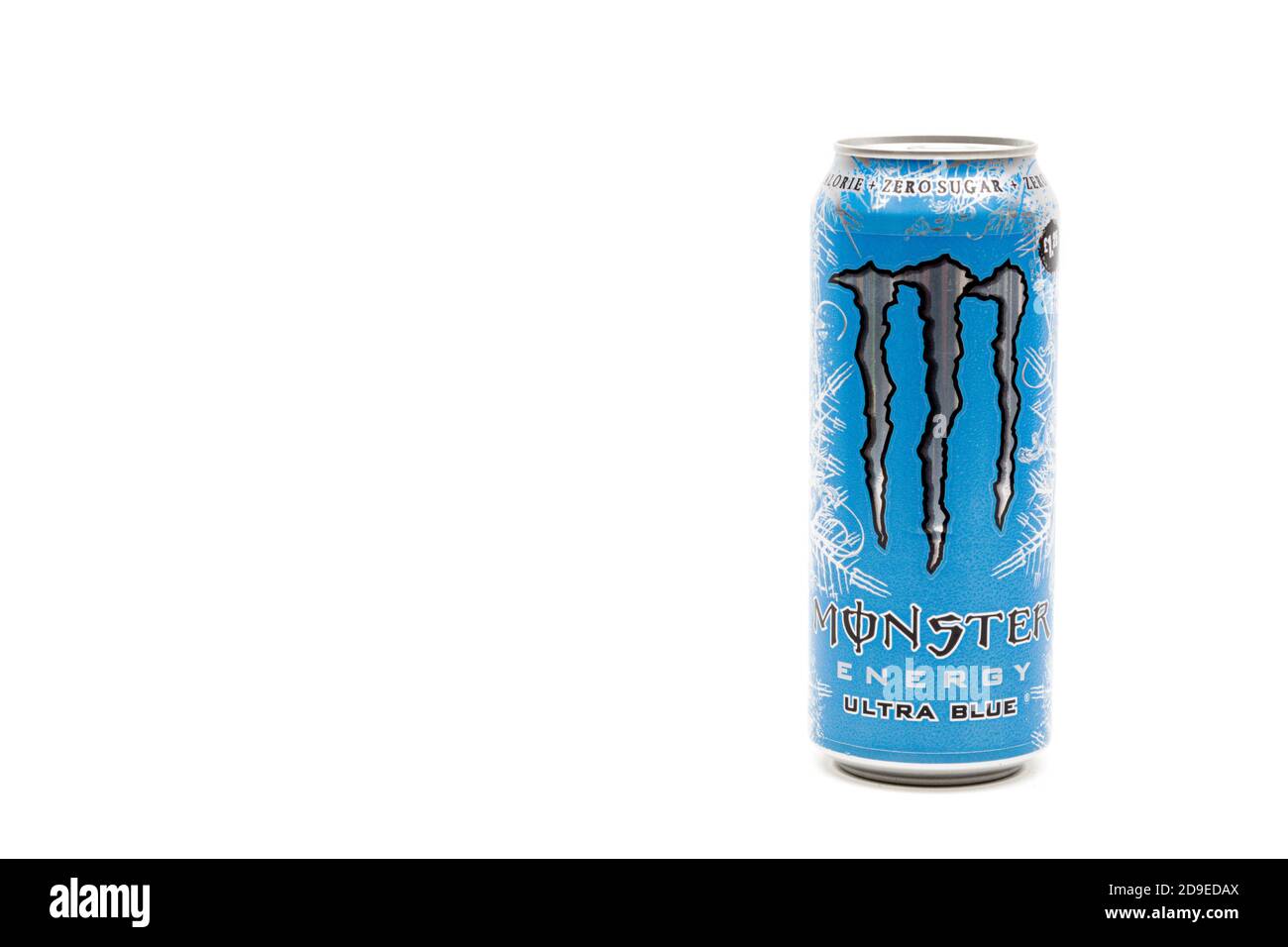 London, United Kingdom, 14th October 2020:- A Can of Monster Zero Sugar ...