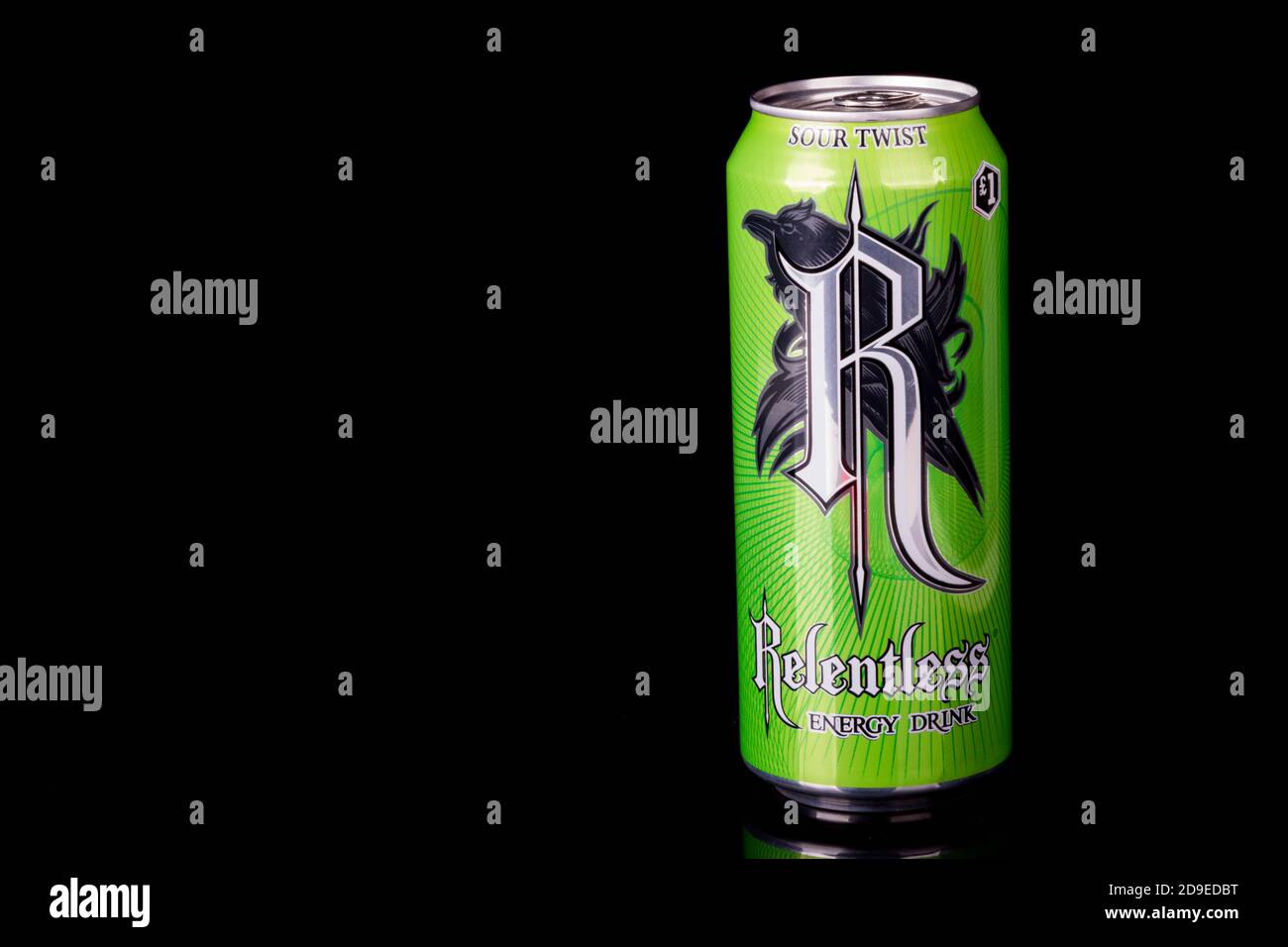 London, United Kingdom, 14th October 2020:- A can of Relentless Sour ...