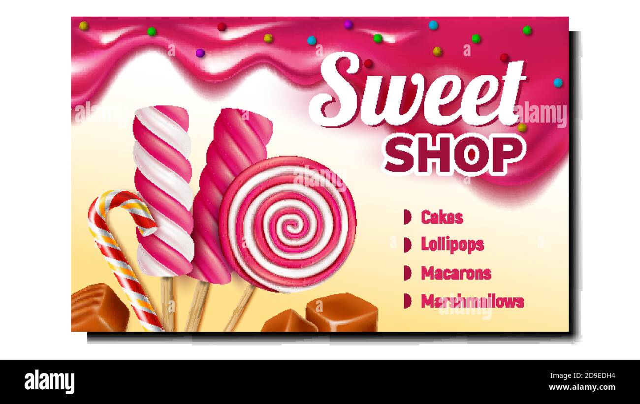 Sweet Shop Creative Promotional Poster Vector Stock Vector Image & Art ...