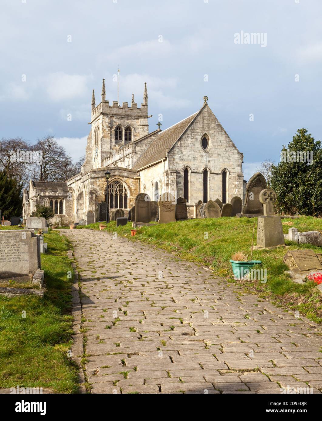 All Saints' parish church in Sherburn in Elmet, West Yorkshire Stock ...