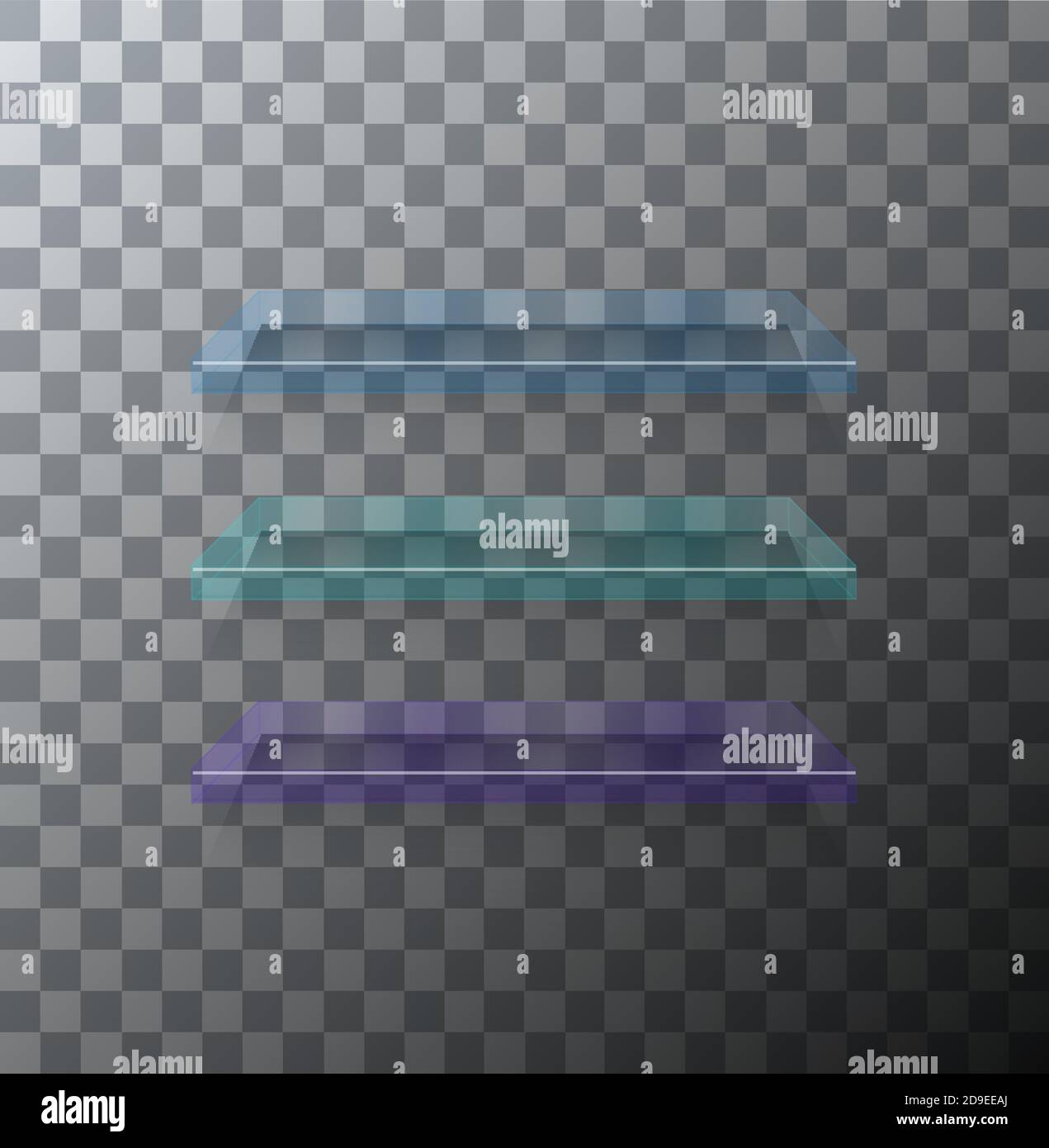 Glass shelves on wall Stock Vector Images - Alamy