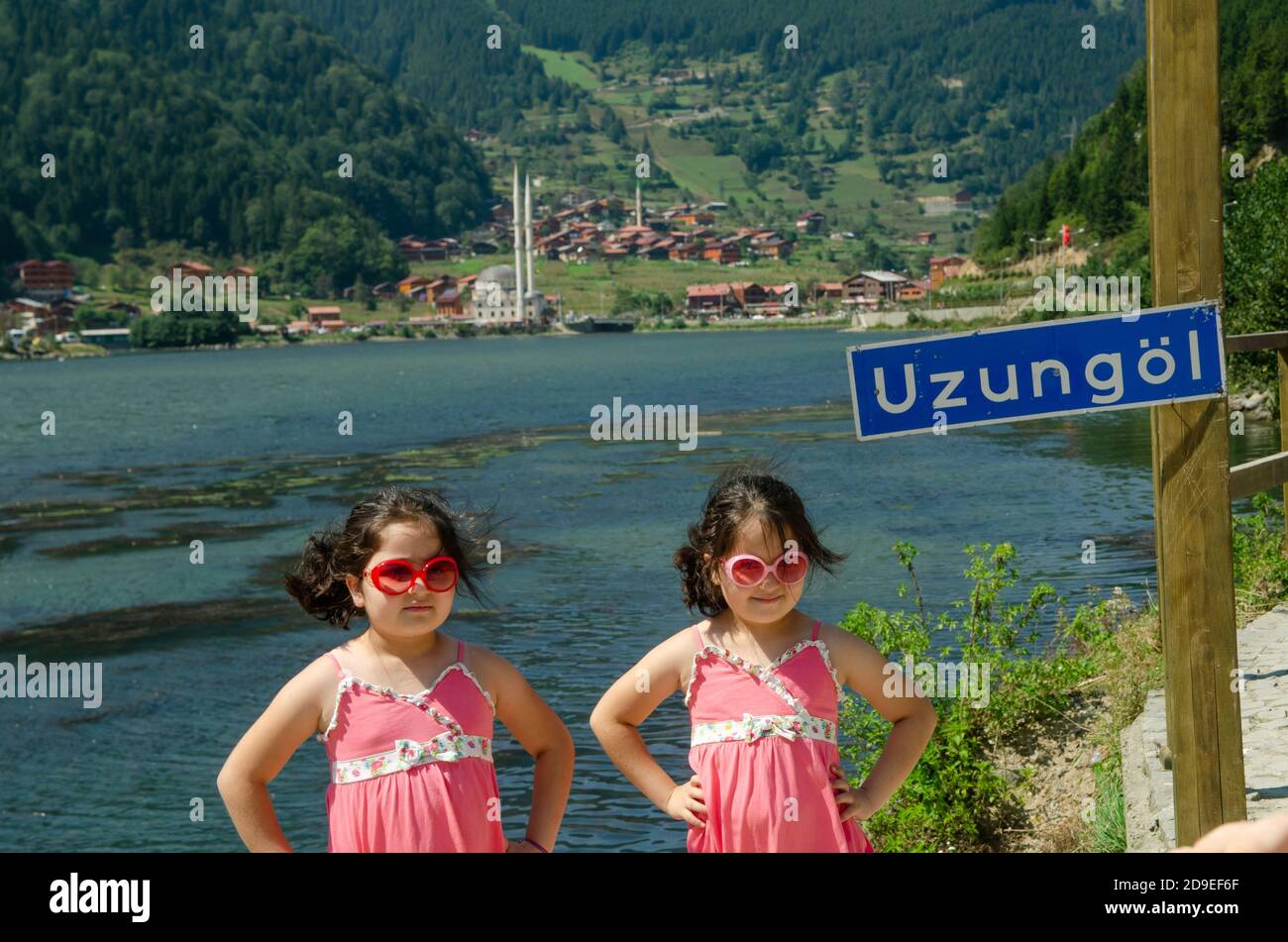 Trabzon, Turkey. 6th September 2014 Two young girls pose for ...