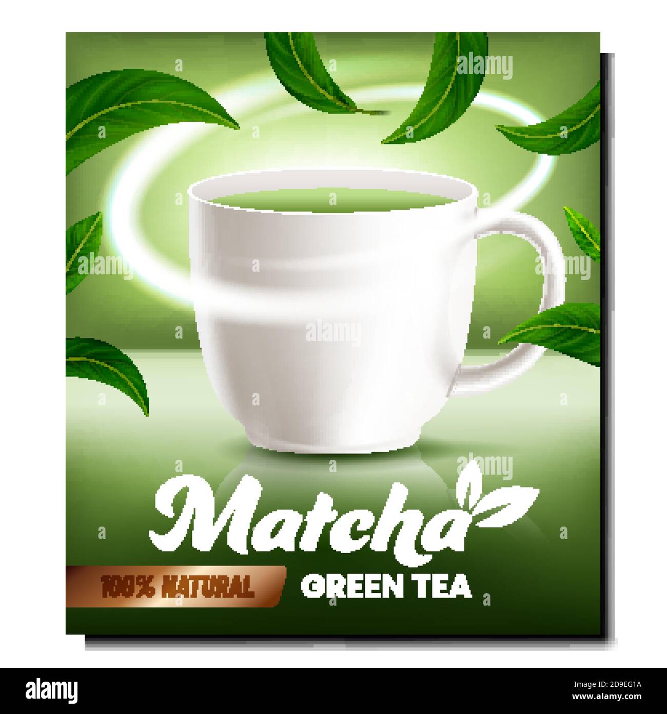 Matcha Green Tea Creative Promo Poster Vector Stock Vector Image & Art ...