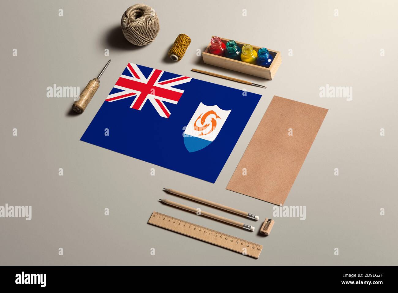 Anguilla calligraphy concept, accessories and tools for beautiful ...