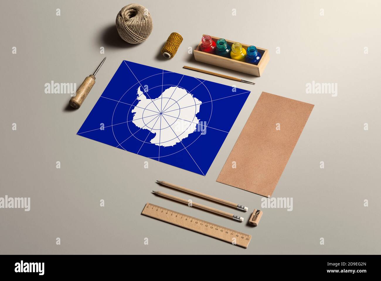 Antarctica calligraphy concept, accessories and tools for beautiful ...