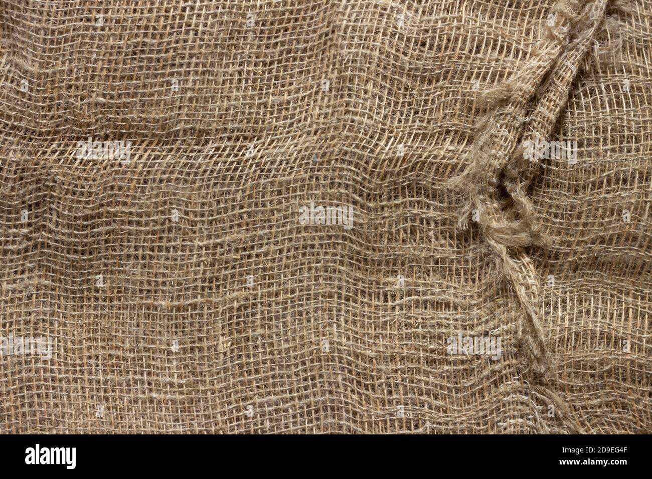 Texture of crumpled natural burlap close-up Stock Photo - Alamy