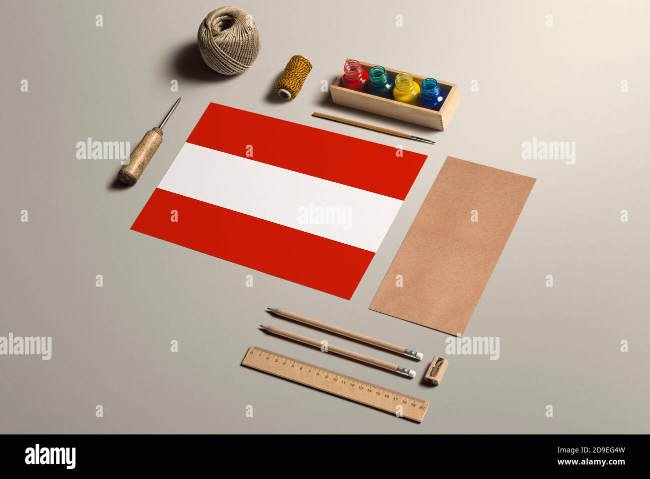 Austria calligraphy concept, accessories and tools for beautiful ...