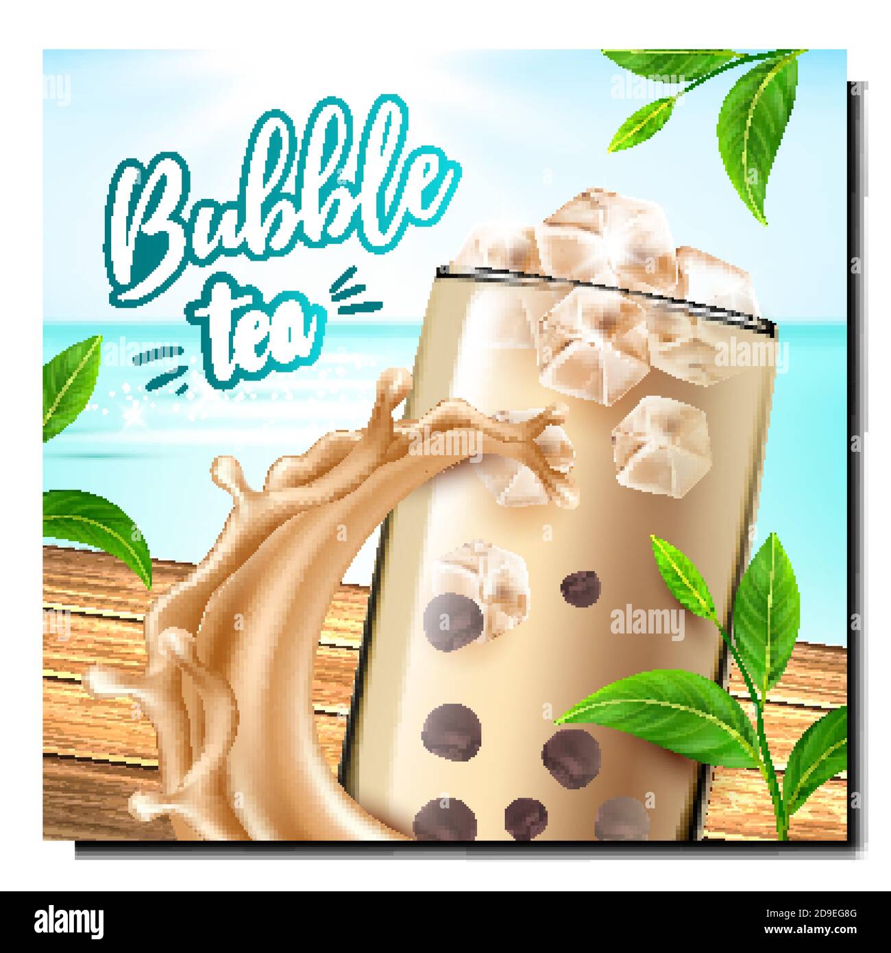 Bubble Tea Creative Promotional Banner Vector Stock Vector Image & Art ...